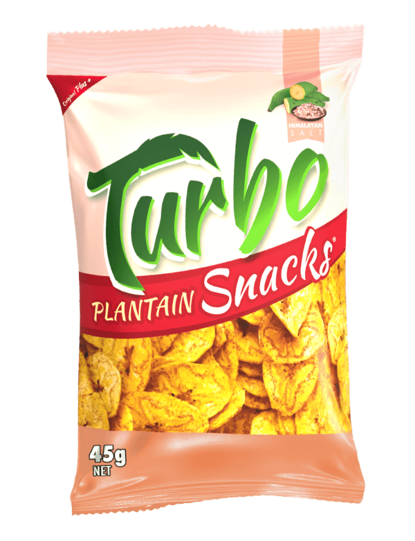 Plantain Original Plus+ - Box of 12 x 45gr - Turbo Snacks Plantain Chips